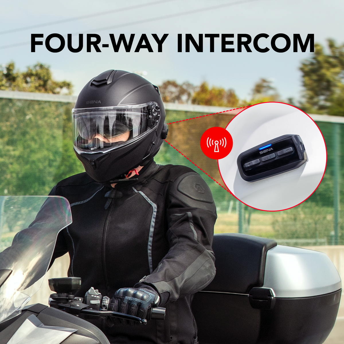 Sena Outrush R Modular Bluetooth Smart Communication Helmet – Sena ...