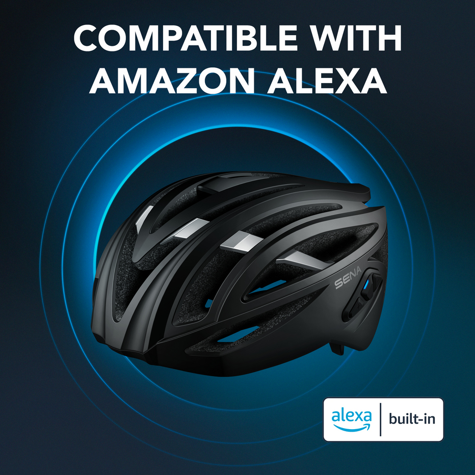 Sena R2X Road Cycling Smart Communication Helmet with Alexa Built-in ...