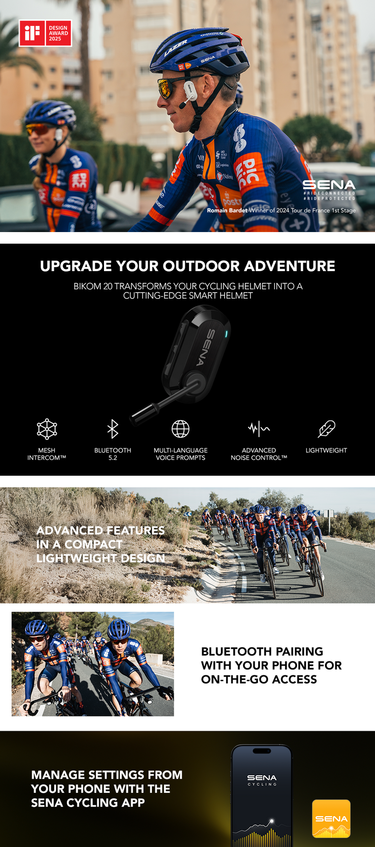 Sena BiKom 20: Ultimate Cycling Communication System – Sena ...